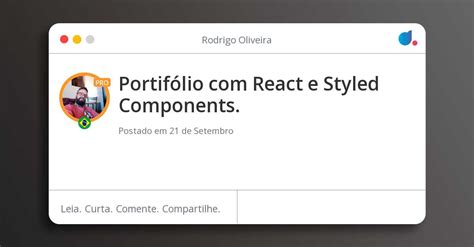 Portifólio Com React E Styled Components