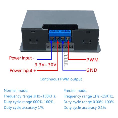 Channel Hz KHz PWM Pulse Frequency Duty Cycle Adjustable LCD Module