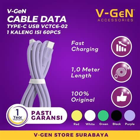 Jual Kabel Data Usb Type C V Gen Vctc Fast Charging A Kaleng Pcs Shopee Indonesia