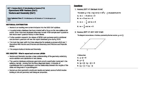 Vectors Hsc Questions Studocu