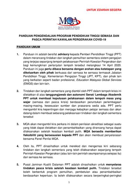 MQA Panduan Pengendalian Prog PPT Final 29 3 2020 Untuk Edaran