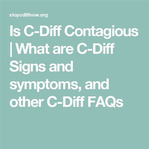 C Diff Symptoms Of Disease