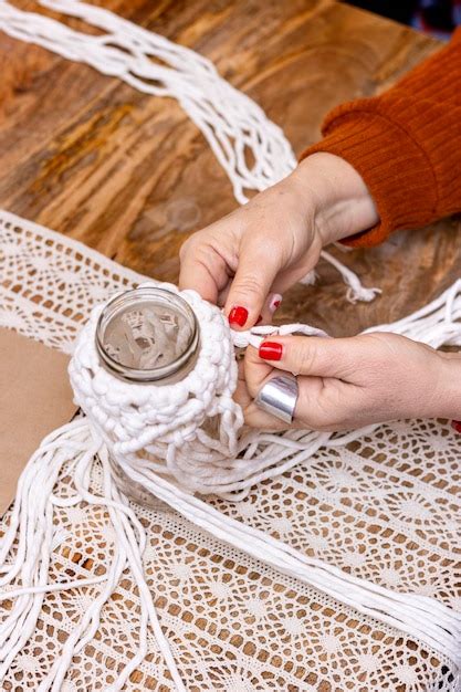 Premium Photo Macrame Creative Hobbyeco Friendly Boho Macrame Decor Mental Healthhome