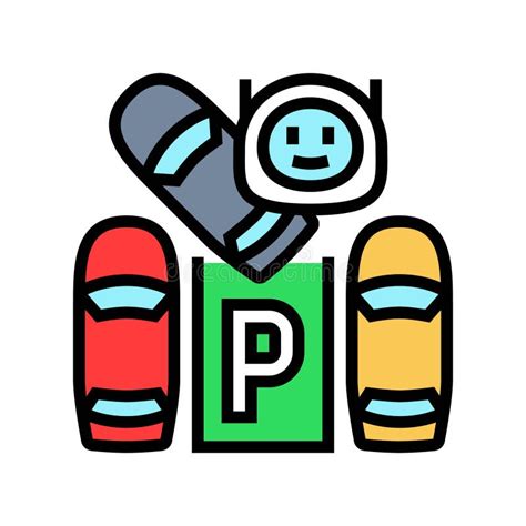 Automated Parking Autonomous Vehicle Color Icon Vector Illustration Stock Illustration