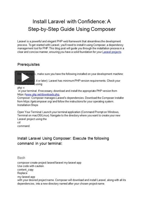 install laravel with confidence a step by step guide using composer