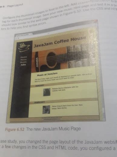 Solved Javajam Case Study Chapter 6 Web Development And Chegg