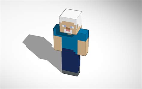 3d Design Old Steve Minecraft Tinkercad