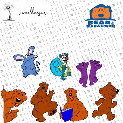 Bear In The Big Blue House Svg File Bundle Instant Download Etsy