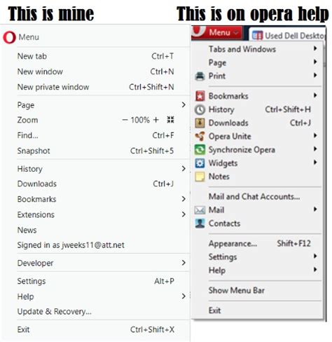 Can Not Add Menu Bar Opera Forums