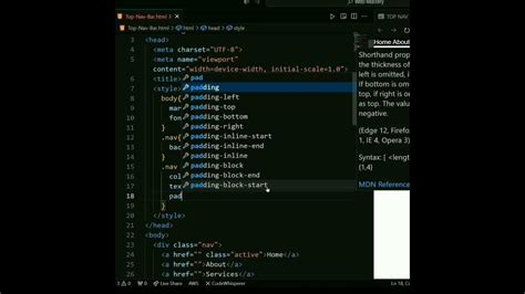 Top Nav Bar A Step By Step Guide Adicodehub Shorts Adicodehub Youtube