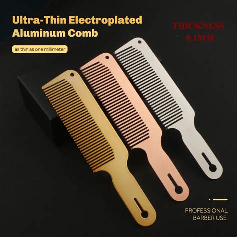 남성용 헤어 스타일 빗 스테인레스 스틸 금속 헤어 커팅 빗 파인 치아 빗 브러쉬 이발사 미용사 이발 도구 액세서리빗 Aliexpress