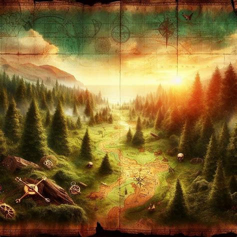 Download Parchment Map Adventure Royalty Free Stock Illustration