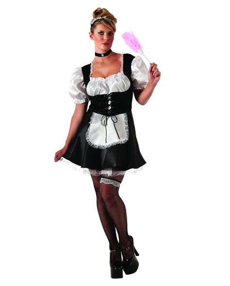 Sexy Hausmädchen Kostüm Plus Size als French Maid Karneval Universe
