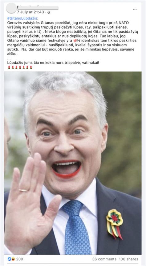 Po žodžių Apie Lūpų Dažymą Platinama „pasidažiusio“ Gitano Nausėdos Nuotrauka 15min Lt