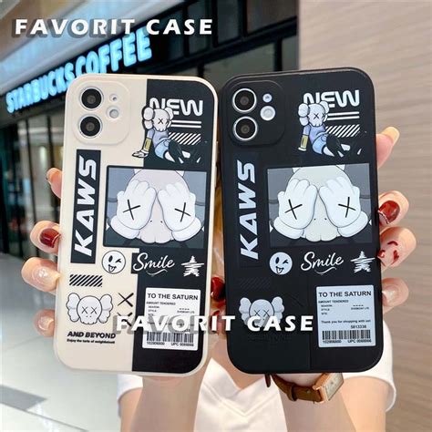 Jual Soft Case REALME 10 PRO PLUS PRO 5G 4G Motif KAWS Hitam Lucu Silikon Casing Square Edge