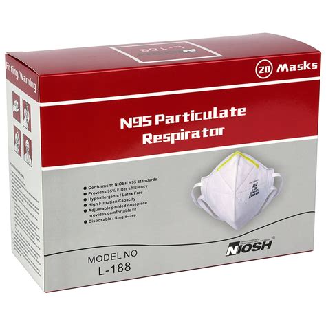 Niosh N95 Flat Fold Particulate Respirators Box Of 20 Thefire