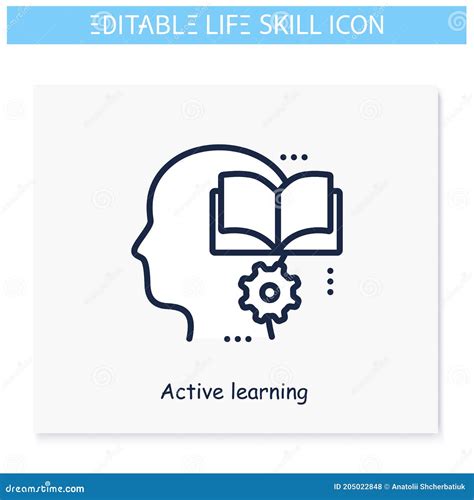 Active Learning Icon From Life Skills Collection Simple Line Active Learning Icon For Templates