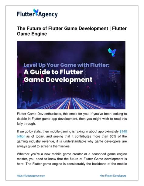 PPT The Future Of Flutter Game Development Flutter Game Engine