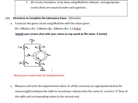 Solved 1 All Circuits Simulation To Be Done Using Multisim