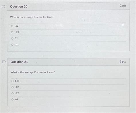 Solved Question 7 Given The Following Scores Strength For