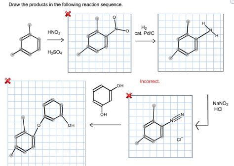 Solved Draw The Products In The Following Reaction Sequence