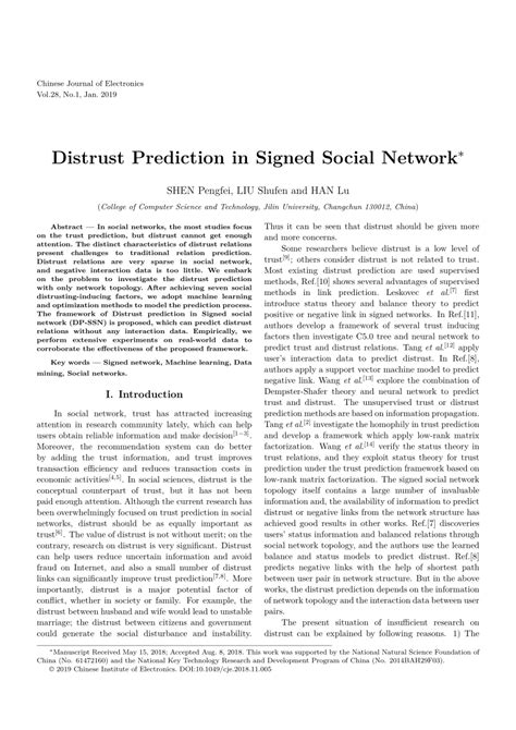 Distrust Prediction In Signed Social Network
