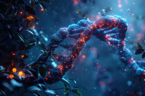 Molecules Transcribing Genetic Information From Dna Stock Image