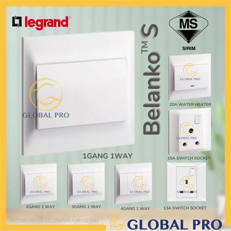 SIRIM LEGRAND Belanko Series Switch Socket White Socket Outlet 1WAY 4WAY 1GANG 2GANG 13A 15A 20A