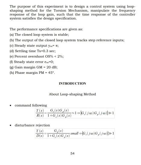 The Purpose Of This Experiment Is To Design A Control