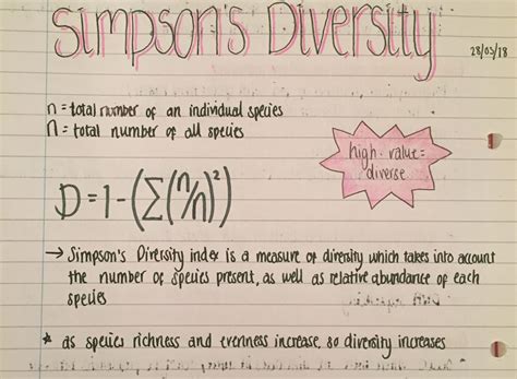 Simpsons Diversity Index Diversity Index Textbook Lesson