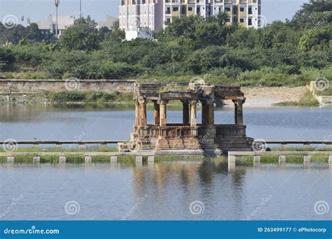 Old Stone Stucture Of Malav Talav 11 Century By Maharani Minaldevi With Finely Carved Stone