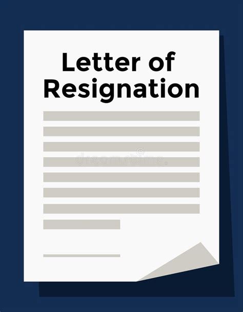 Letter Of Resignation Stock Vector Illustration Of Boss 264441995