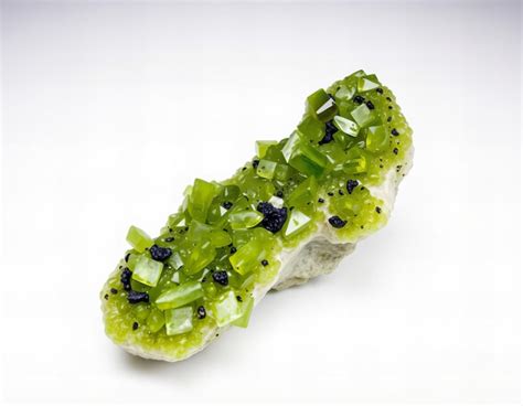 Peridotite Crystal On White Background Premium Ai Generated Image