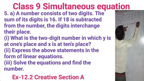 5 A A Number Consists Of Two Digits The Sum Of Its Digits Is 16 If 18 Is Subtracted From The
