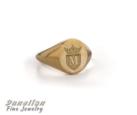 Man Solid Gold Ring Initial Ring Men Custom Initial Ring Solid Gold