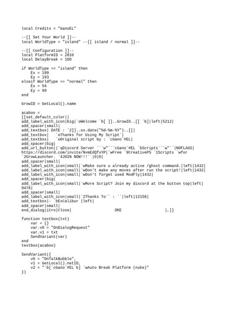 Auto Break Platform Lua Pdf