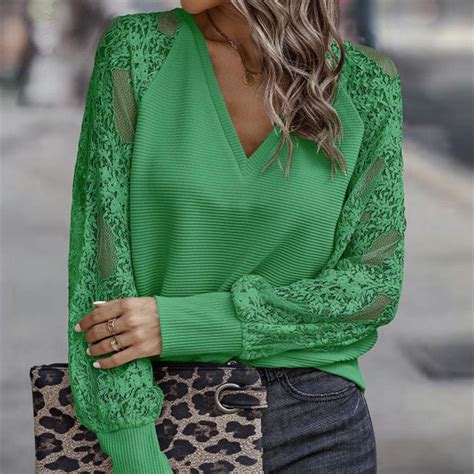 Купити Жіночі модні повсякденні осінь зима кольорові блузки та сорочки