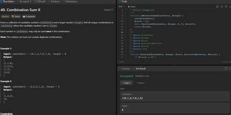40 combination sum ii dev community