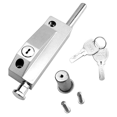 Kpoh Sliding Door Lock For Window Glass Patio Doors Silver Auxiliary