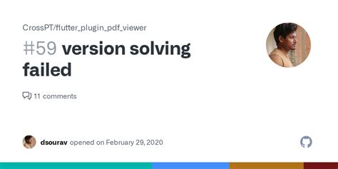 Version Solving Failed Issue 59 CrossPT Flutter Plugin Pdf Viewer
