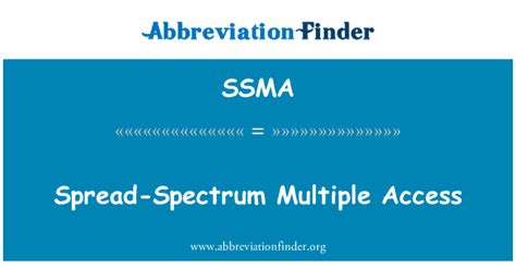Ssma Significa Spread Spectrum Multiple Access Spread Spectrum Multiple Access