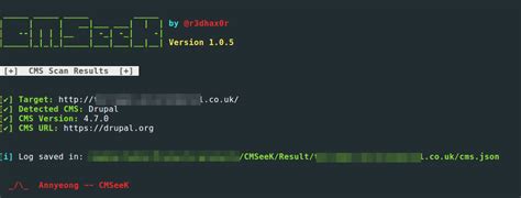cmseek version 1 0 9 cms detection and exploitation suite