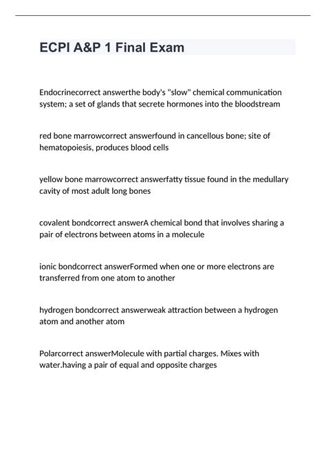 ECPI A P 1 Final Exam 2022 2023 With 100 Correct Answers ECPI A P Stuvia US