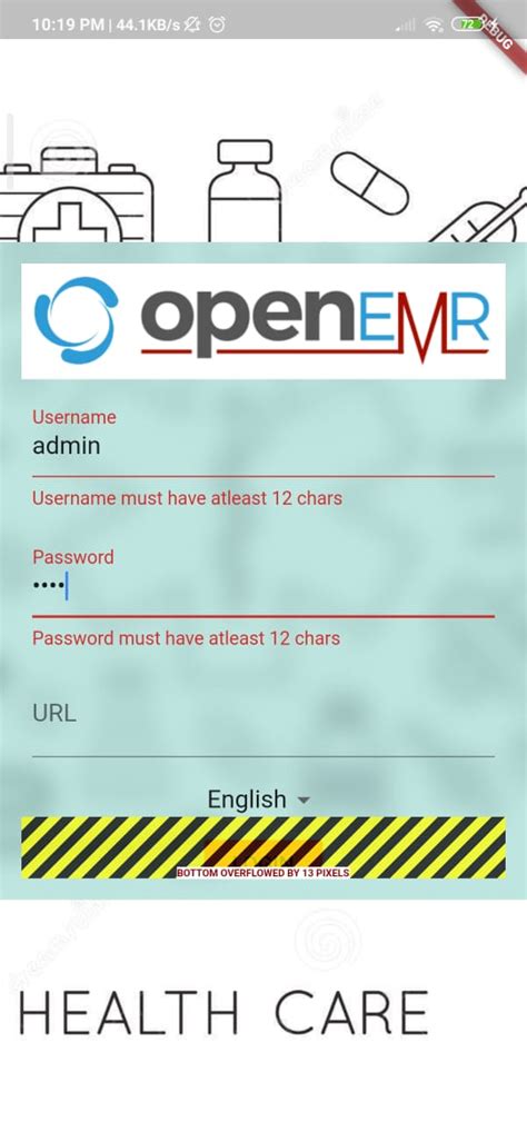 Login Ui Issue · Issue 2 · Openemrapp Flutter Openemr · Github