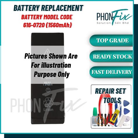 𝑷𝒉𝒐𝒏𝑭𝒊𝒙 Compatible For Ip 5 Ip 5c Ip 5s Battery Bateri Apn 616 0720 1560 Mah Replacement