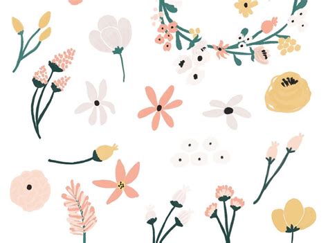 다양한 스타일의 무료 꽃 일러스트 모음 Simple P