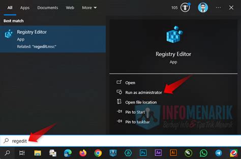 cara membuka registry editor di windows 10 dengan mudah info menarik