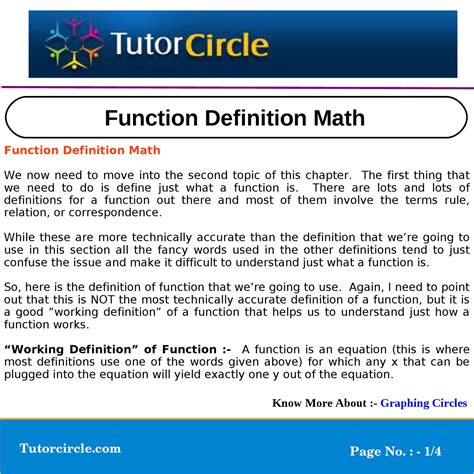 Function Math Definition