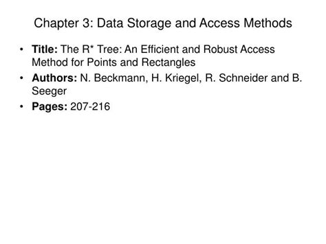 Ppt Chapter 3 Data Storage And Access Methods Powerpoint Presentation Id1798392
