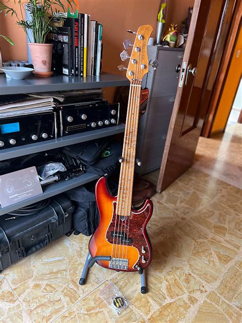 Sire P5 5 String 2021 Tobacco Sunburst Reverb